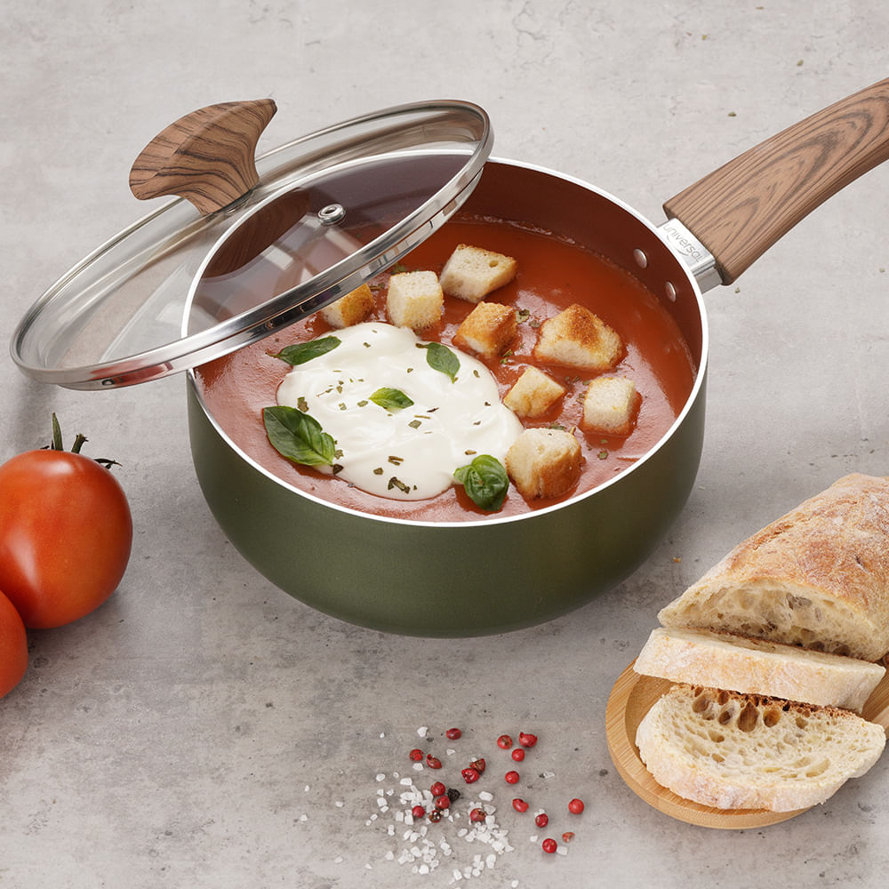 PEROL CUARZO 18 CM + TAPA DE VIDRIO