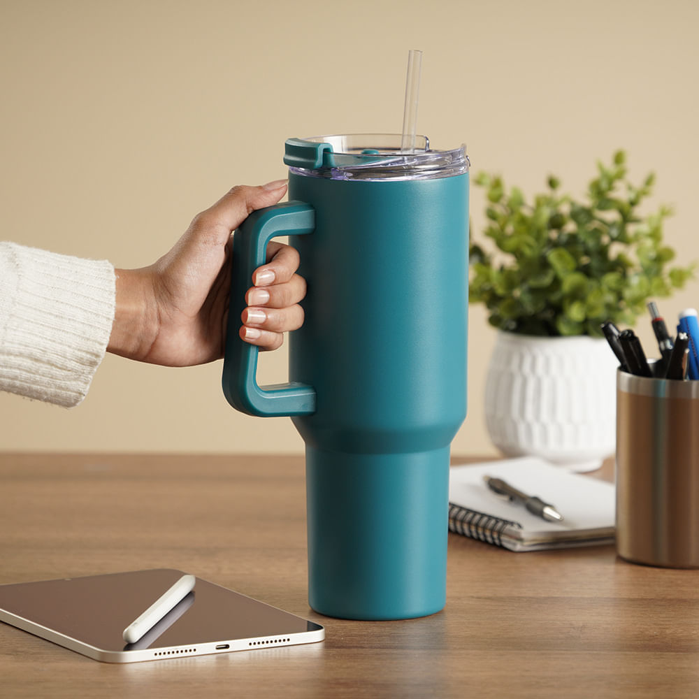 TERMO TURQUESA ACERO INOXIDABLE 1.2L UNIVERSAL